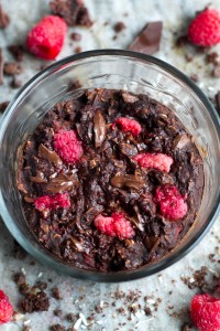 Dark Chocolate Raspberry Breakfast Bake | running with spoons